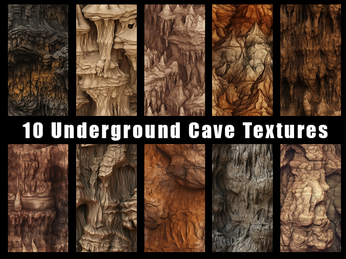 Second Life Marketplace - Underground Cave - 10 textures - FULL PERM PACK
