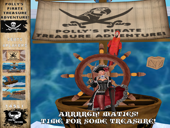 Second Life Marketplace - Grimly Fiendish - Polly's Pirate Treasure ...