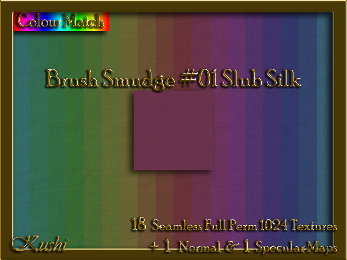 Second Life Marketplace - Brush Smudge #01 Slub Silk Solids Seamless ...
