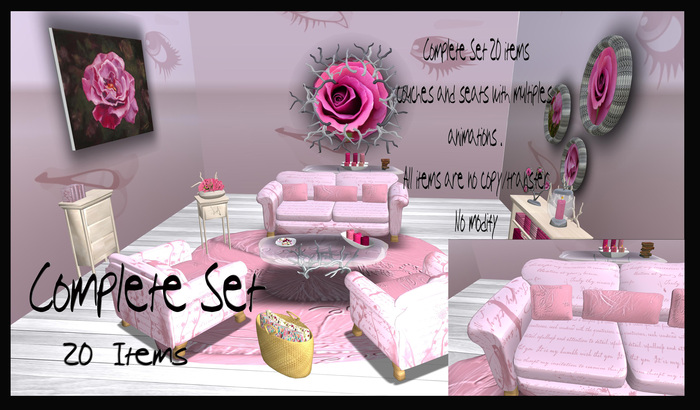 Second Life Marketplace - [][]SJ PINK WORDS SET ALL ITEMS (BOXED)