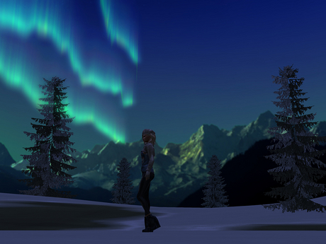 Second Life Marketplace - GWE - Northern Sky Aurora Borealis Skybox