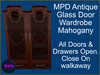 Second Life Marketplace - MPD Antique Wardrobe Glass Doors - Mahogany ...