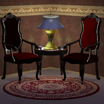 Second Life Marketplace - RED VELVET Tea Time Parlor Set (BXD)