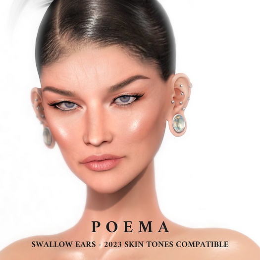 Second Life Marketplace - poema - Swallow Ears 2023 Skin Tones (wear to ...