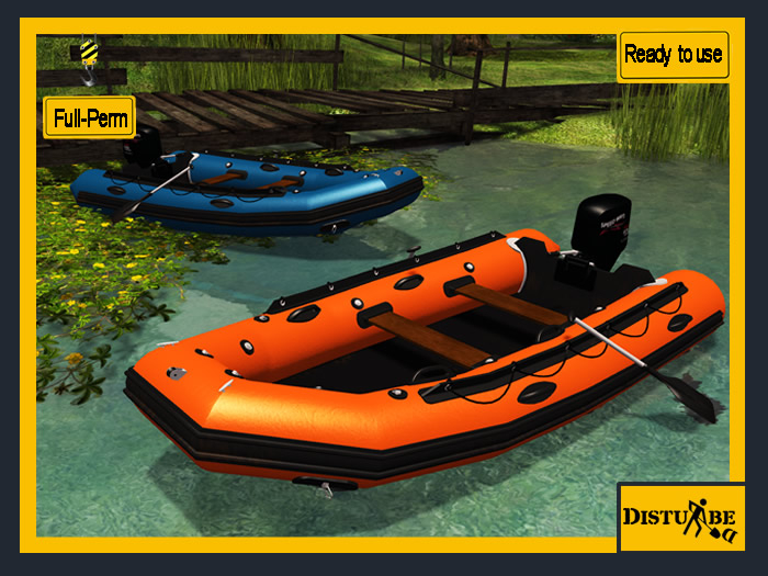 Second Life Marketplace - ::DisturbeD:: Inflatable Motor Boat - FULL ...
