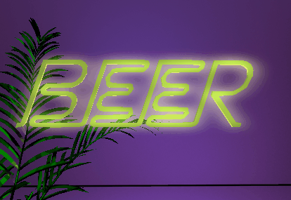 Second Life Marketplace - Neon Sign- Neon Beer Sign Art Wall Art