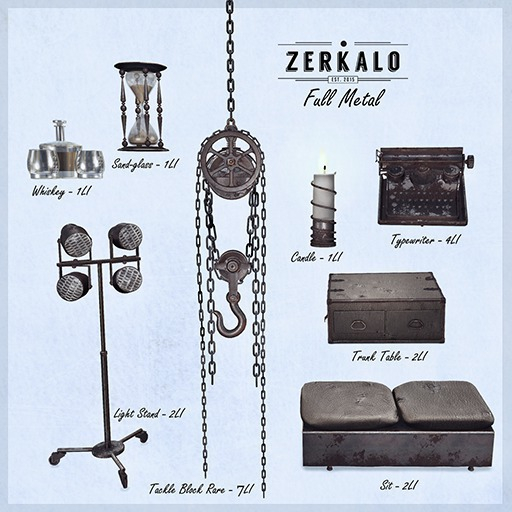 Second Life Marketplace - [ zerkalo ] Full Metal - FULL SET