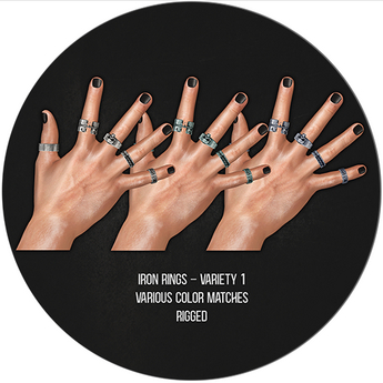 Second Life Marketplace - Garmonbozia ::: Iron rings VAR1