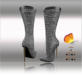 Second Life Marketplace - Boots Leather-Calf Fishnet & Metal Heel white ...