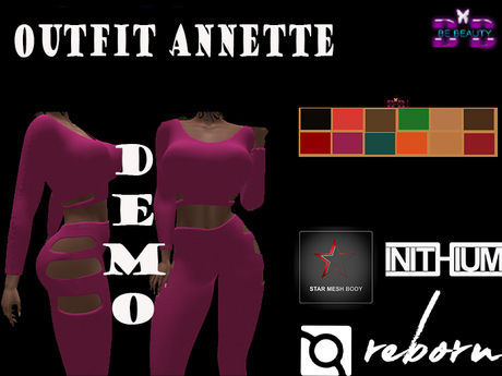 Second Life Marketplace - Be Beauty-OUTFIT Annette-REBORN,INITHIUM ...