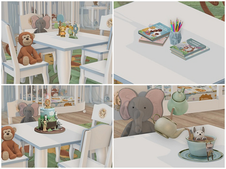 Second Life Marketplace - {Pink&Blue}Safari activity table Toddleedoo ...