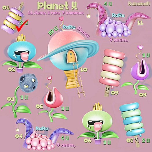 Second Life Marketplace - 09 Planet X Gacha - confused tree pink