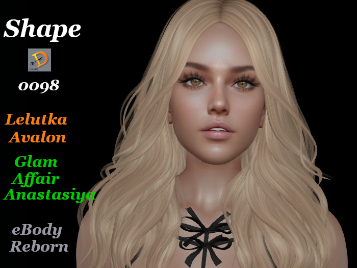 Second Life Marketplace - Lelutka Evox Avalon head Shape 0098-3 ...