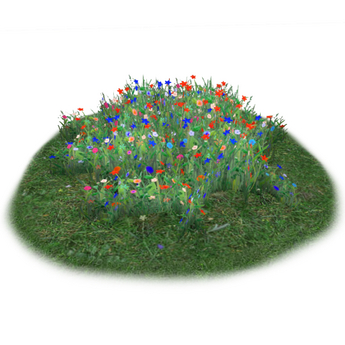 Second Life Marketplace - T-Spot Mesh - Flower Patch on Grass 2 - Full ...