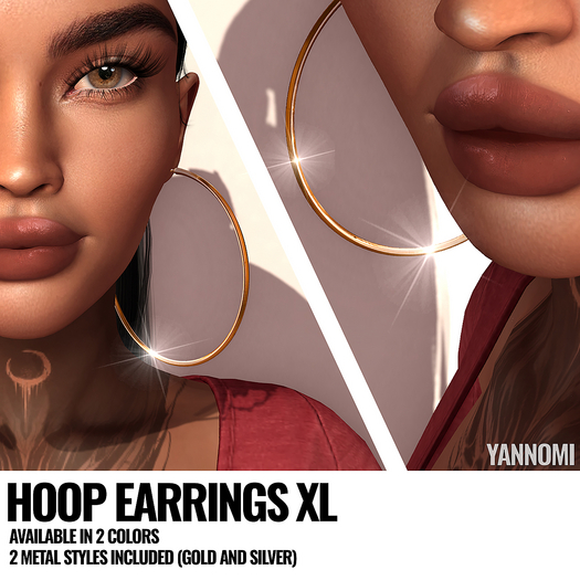 Second Life Marketplace - [YAN] Hoop earrings XL