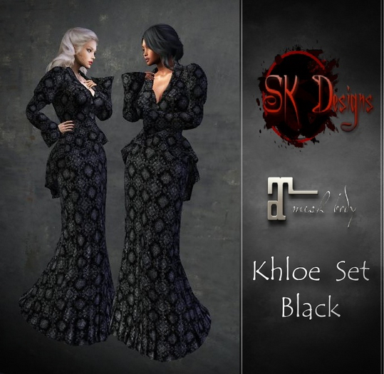 Second Life Marketplace - .::SKD::. Khloe Set BLACK {Maitreya}