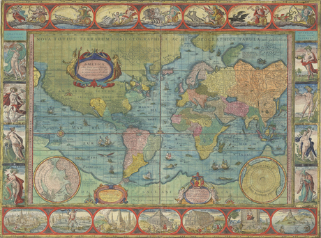 Second Life Marketplace - Map of the World by Willem Blaeu in 1635