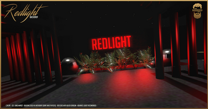Second Life Marketplace - Redlight Backdrop - The Bearded Guy