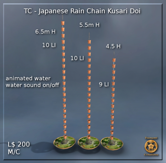 Second Life Marketplace - TC - Japanese Rain Chain Kusari Doi