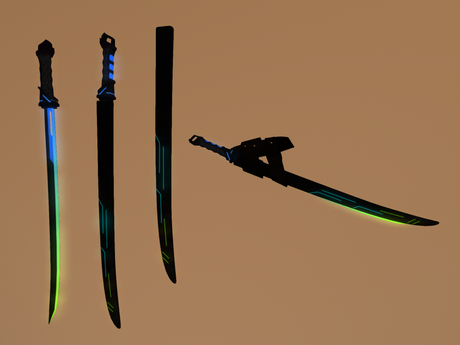 Second Life Marketplace - CBR - Cyber Sword (damage scripted for melee ...