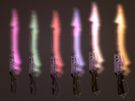 Second Life Marketplace - CBR - Glass Sword Blue (damage scripted for ...