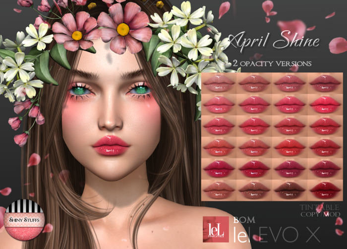 Second Life Marketplace - ~Shiny Stuffs~ Lelutka EvoX April Shine