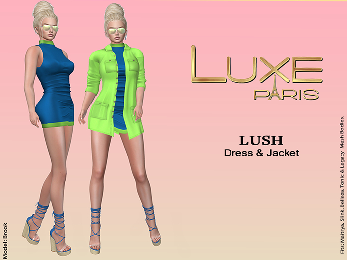 Second Life Marketplace - LUXE Paris LUSH Dress and Jacket