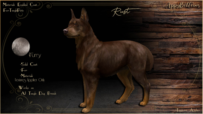 Second Life Marketplace - :AppyBottoms: TeeglePet DOG - Rust Pelt