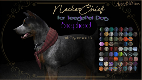 Second Life Marketplace - :AppyBottoms: TeeglePet DOG - Neckerchief (Shep)