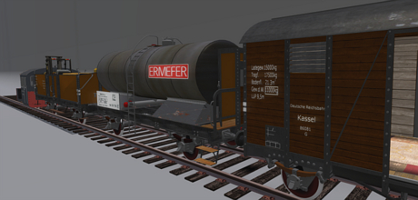 Second Life Marketplace - German KOEF DIesel Freight Car Train - SLRR