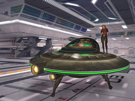 Second Life Marketplace - Flying Saucer UFO - Tech Vehicle