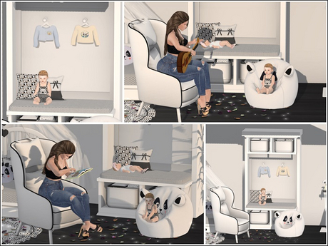 Second Life Marketplace - {Pink&Blue}Panda room complete(Zooby Animesh)