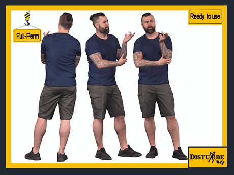 Second Life Marketplace - ::DisturbeD:: Quincy Guy Standing Character ...