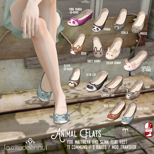 Second Life Marketplace - Lassitude & Ennui | Panda flats black ...