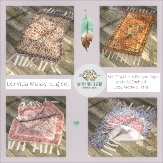 Second Life Marketplace - DD Vida Messy Rugs Set /ADD