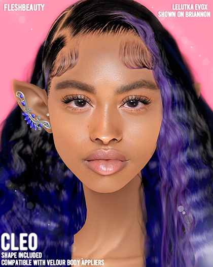 Second Life Marketplace - fleshbeauty - cleo skin fatpack lelutka EVO BOM