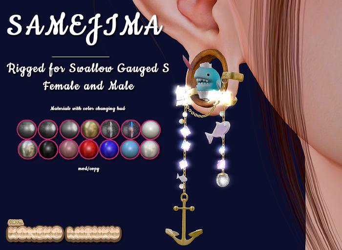 Second Life Marketplace - *KM* Sushi Shark Swallowed gauge F/M
