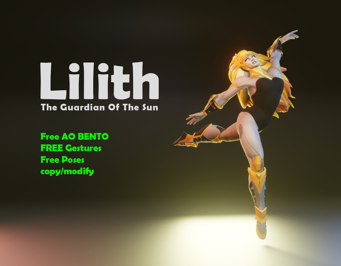 Second Life Marketplace - Lilith Guardian Elf Of The Sun Avatar Bundle