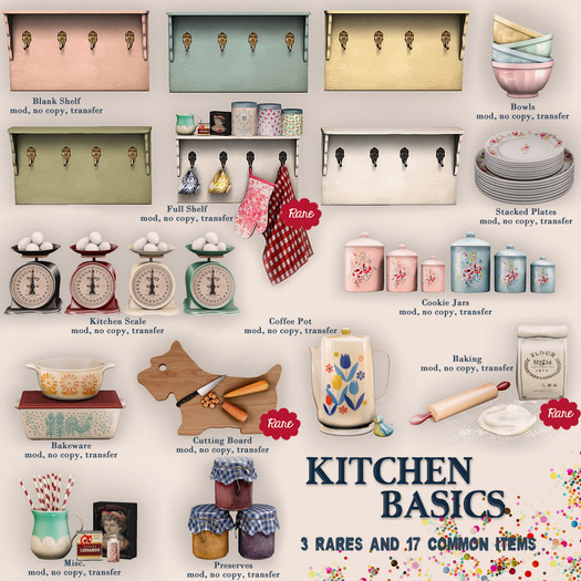Second Life Marketplace - -tb- Kitchen Basics - Scale (Cream)