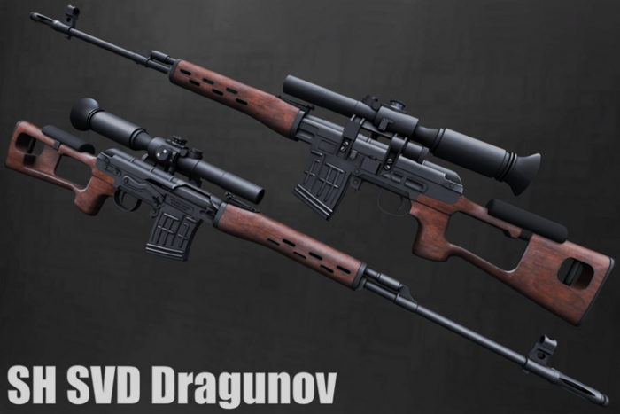 Second Life Marketplace - SH RP Prop Gun - SVD Dragunov (Female Version)