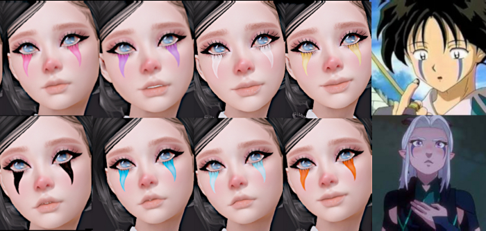 Second Life Marketplace - [Meow] Face Anime Marks