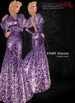 Second Life Marketplace - *DNR* Alexie Svelte Gown in Purple