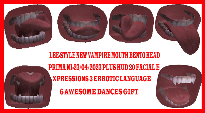 Second Life Marketplace - DESY-LEE GATA MOUTH V15 VAMPIRE TEETH PLUS ...