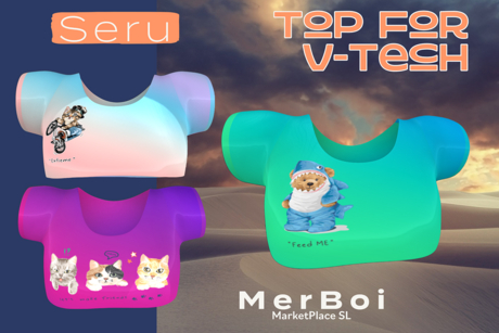 Second Life Marketplace - MerBoi Seru Top - Set of 14 for V-Tech