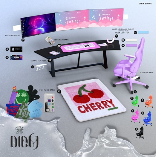 Second Life Marketplace - DIEM - Gamer Collection - Onyx Set
