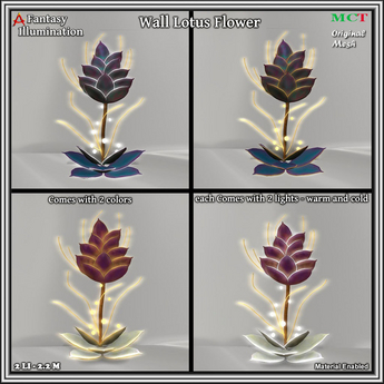 Second Life Marketplace - Lotus Flower - Wall Lotus Flower
