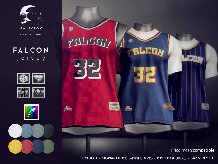 Second Life Marketplace - not so bad . mesh . FALCON jersey . full pack 2