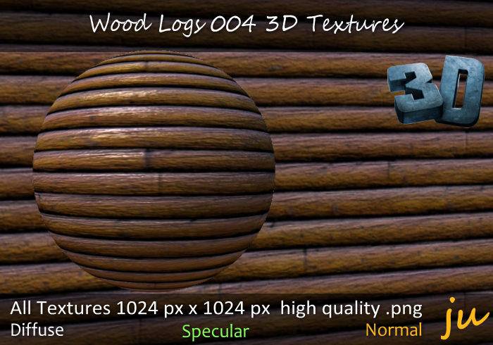 Second Life Marketplace - JU Wood Logs 004 3D Textures Full Perm
