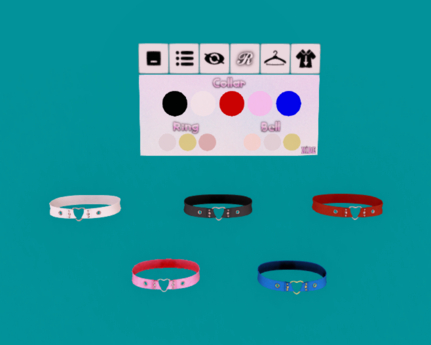 Second Life Marketplace - +tm+ Heart Collar (Peanut RLV Collar)