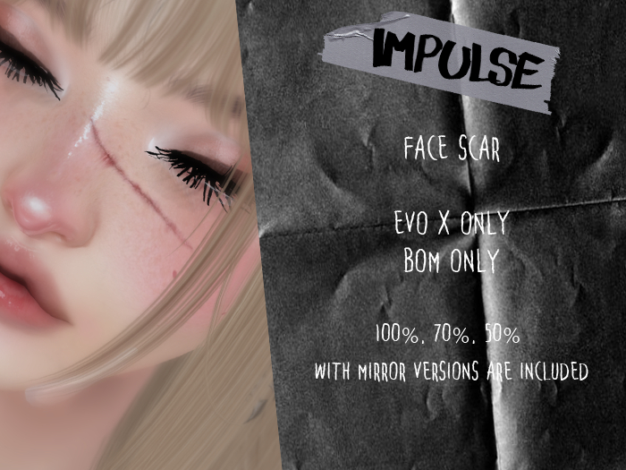 Second Life Marketplace - IMPULSE. face scar